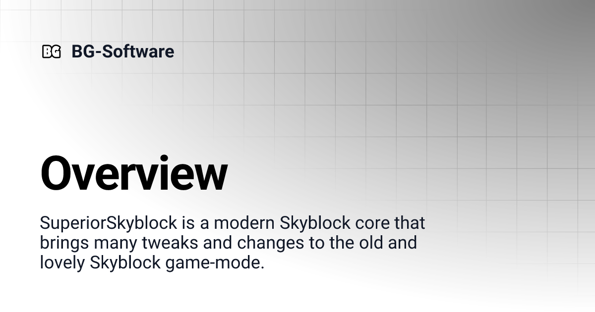 Overview | BG-Software