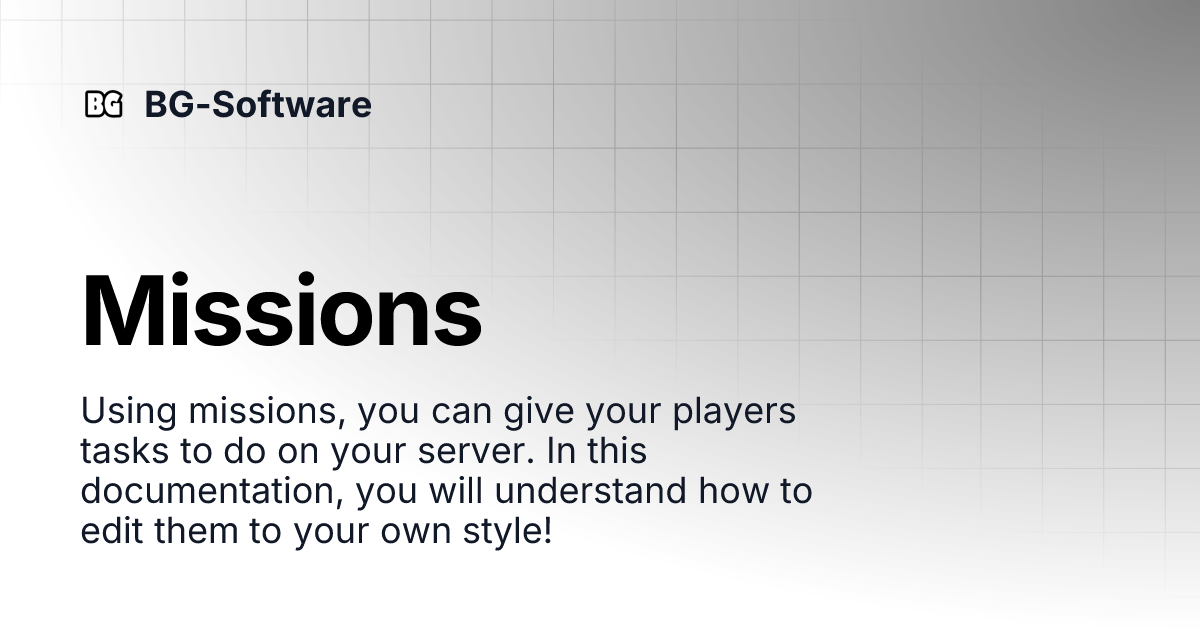 Missions | BG-Software