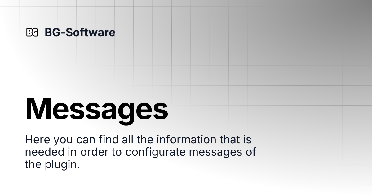 Messages | BG-Software
